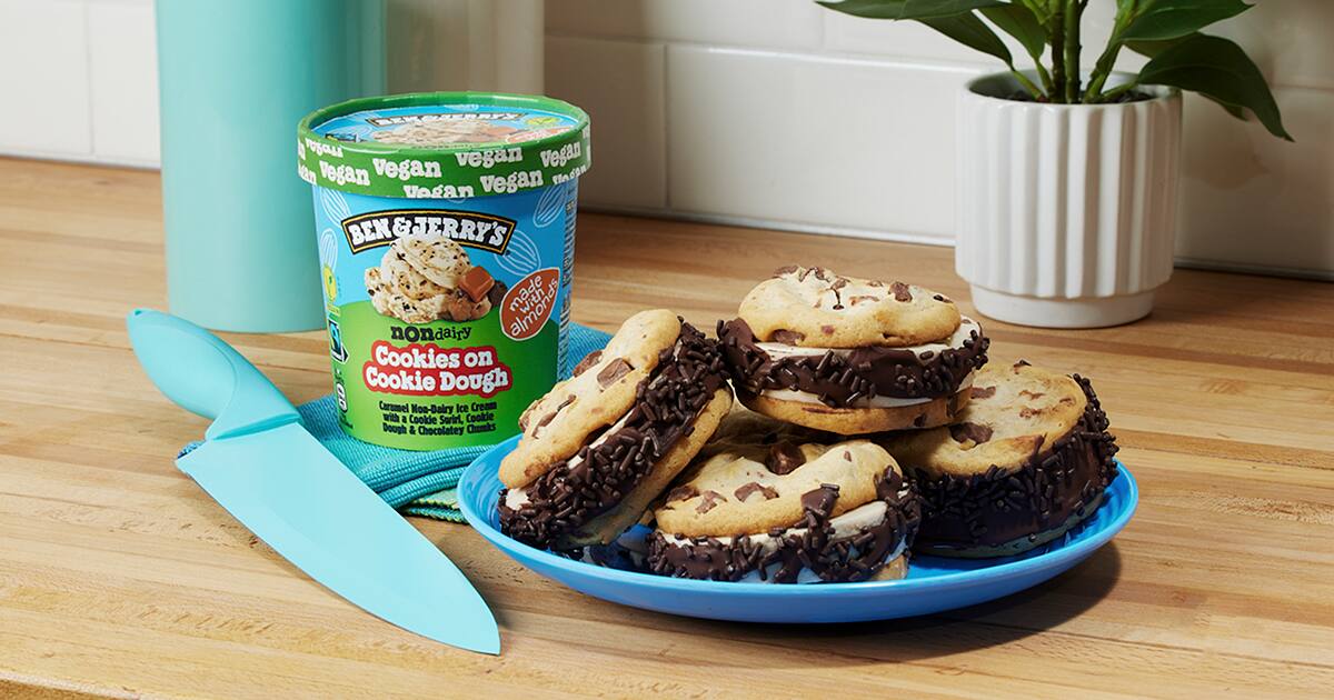 Cookies on Cookie Dough Non-Dairy Sandwiches | Ben & Jerry’s
